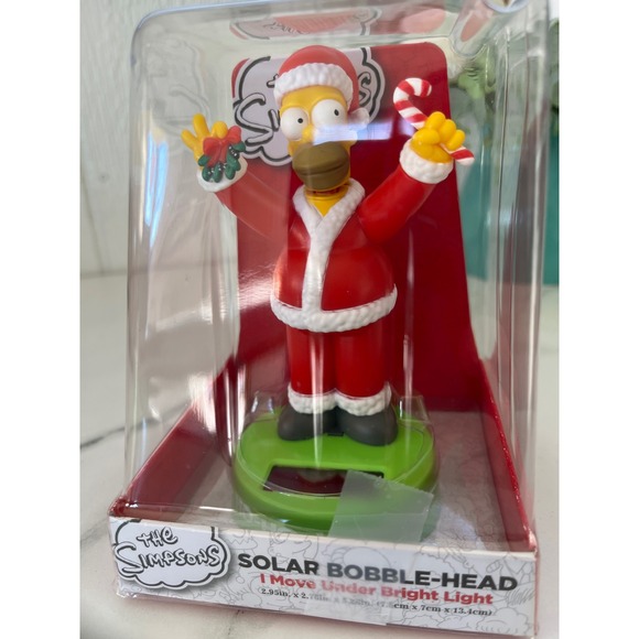 Simpsons | Holiday | The Simpsons Homer Santa Solar Bobble Head Toy ...